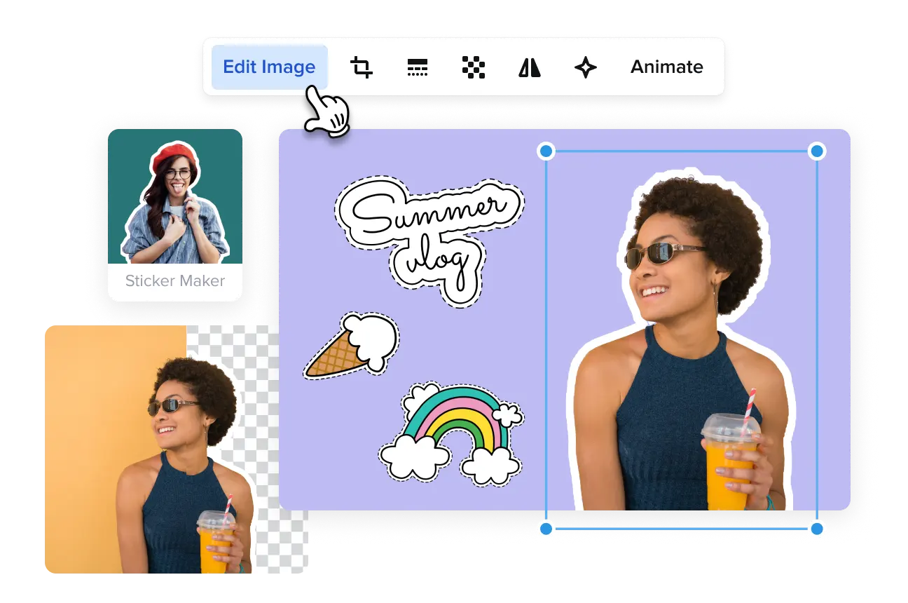 Outline pictures to create stickers in a few clicks — VistaCreate